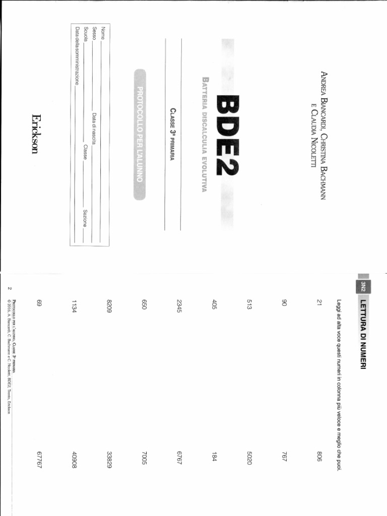 Prot 3 Bde2 Alunno | PDF