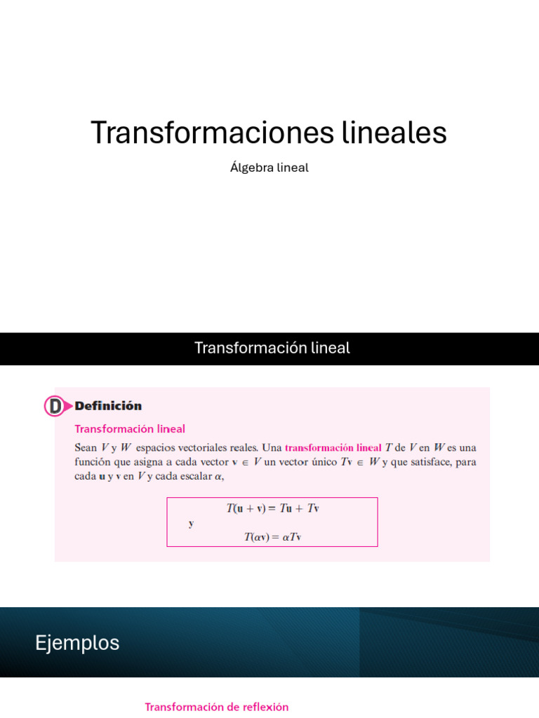 Transformaciones Lineales Pdf