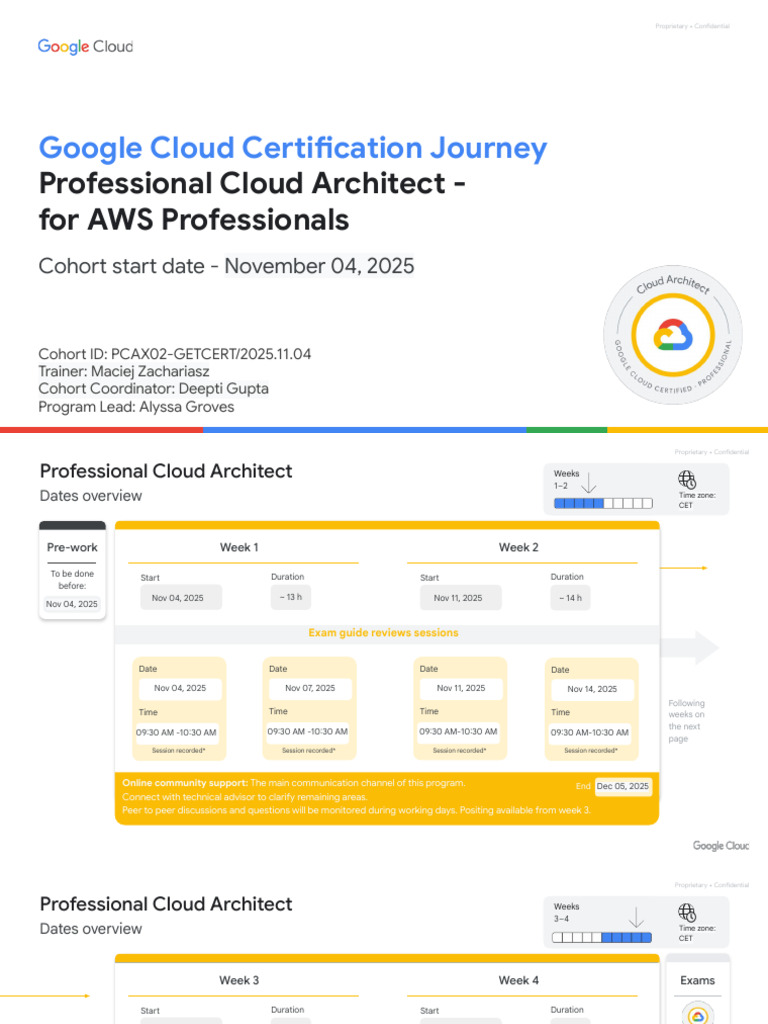 Pcax02-Getcert - 2025.11.04 - Aws - Learning Plan + Program Details | PDF | Cloud Computing ...