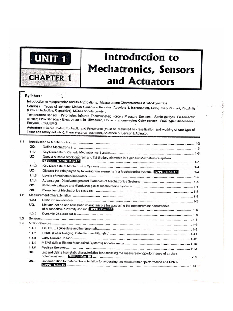 Mechatronics 1 | PDF