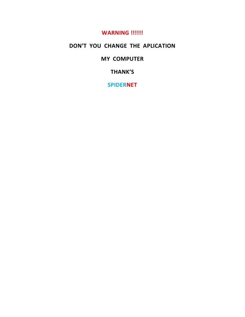Warning: Do Not Change Application | PDF | Technology & Engineering