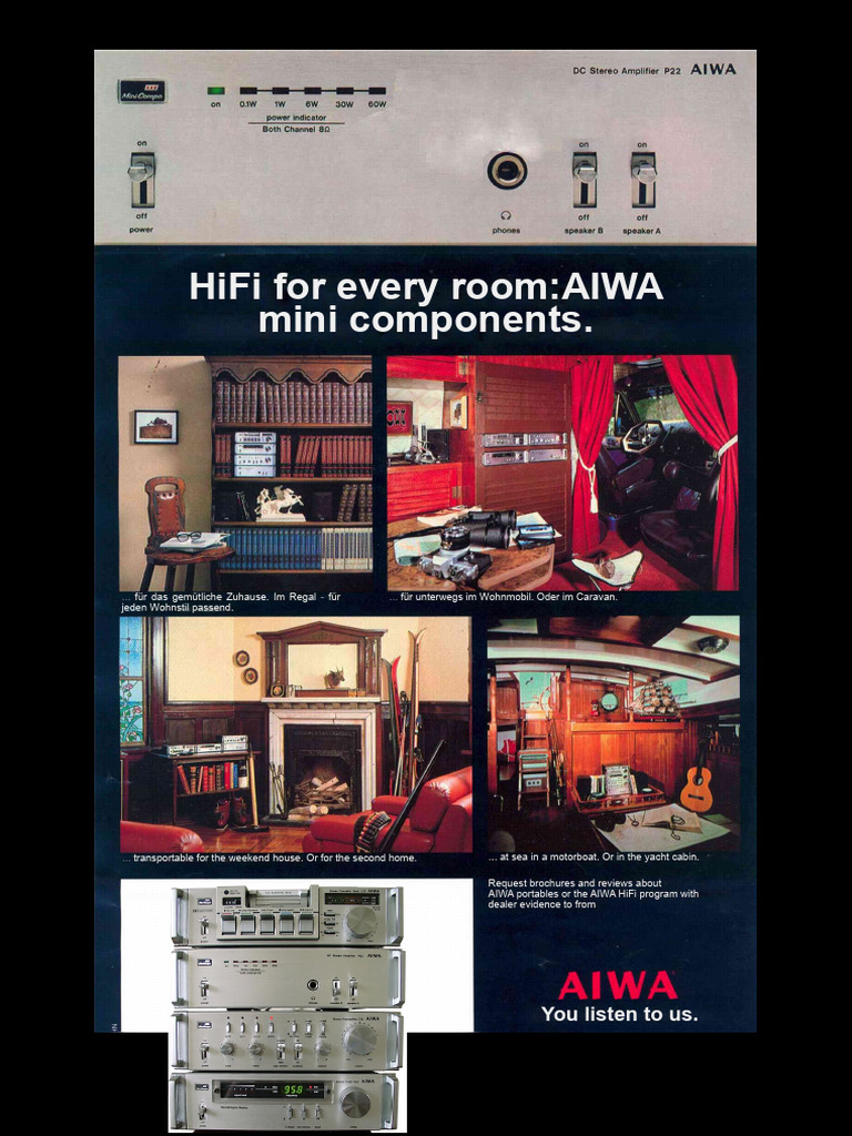 AIWA Mini HiFi Components Overview | PDF | Decibel | Loudspeaker