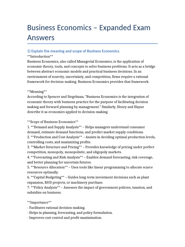 Understanding Business Economics Basics | PDF | Economics | Market ...