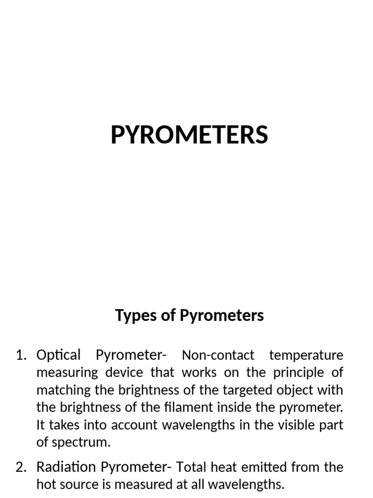 Pyro Meters | PDF | Optics | Temperature