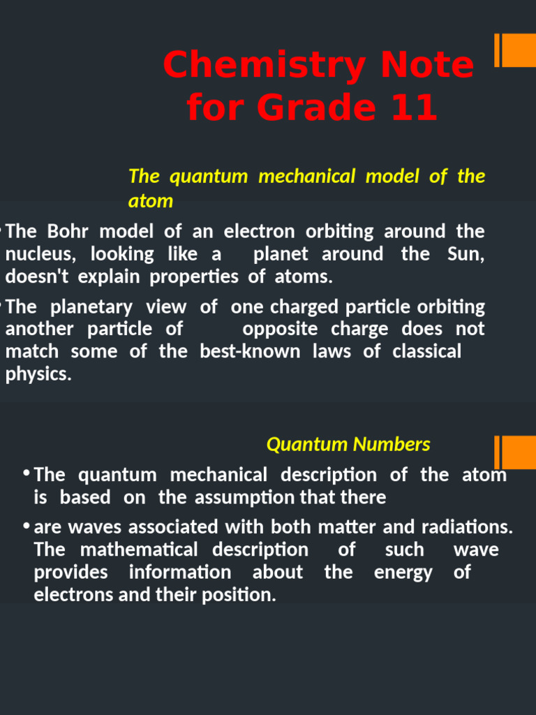 Quantum Mechanical Model of the Atom | PDF | Atomic Orbital | Atoms
