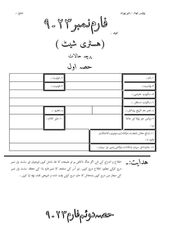 History Sheet Prepared by Waqas | PDF