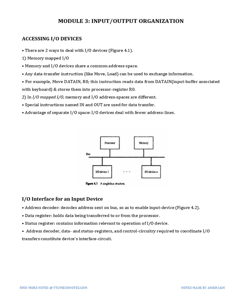 Computer Organization 3rd Module | PDF | Input/Output | Computer ...