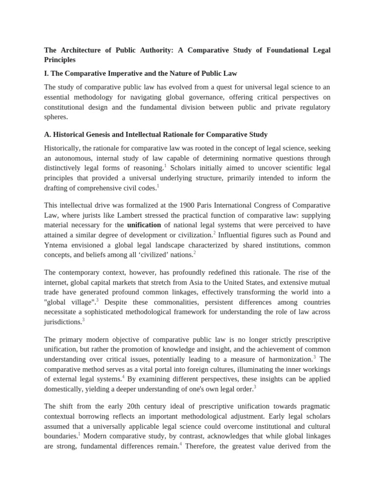 Comparative Public Law Study Outline | PDF | Rule Of Law | Judicial Review