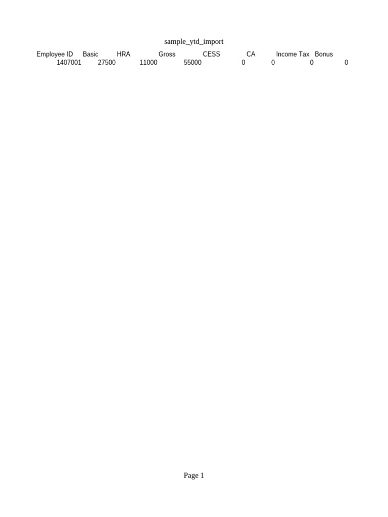 Sample Ytd Import (1) | PDF