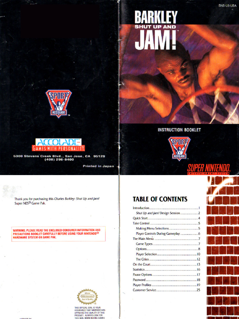 Barkley Shut Up and Jam! (USA) | PDF