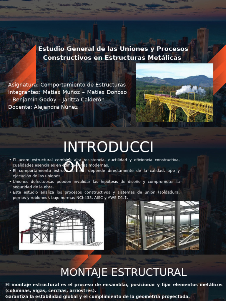 Estudio General de Las Uniones y Procesos Constructivos en Estructuras ...