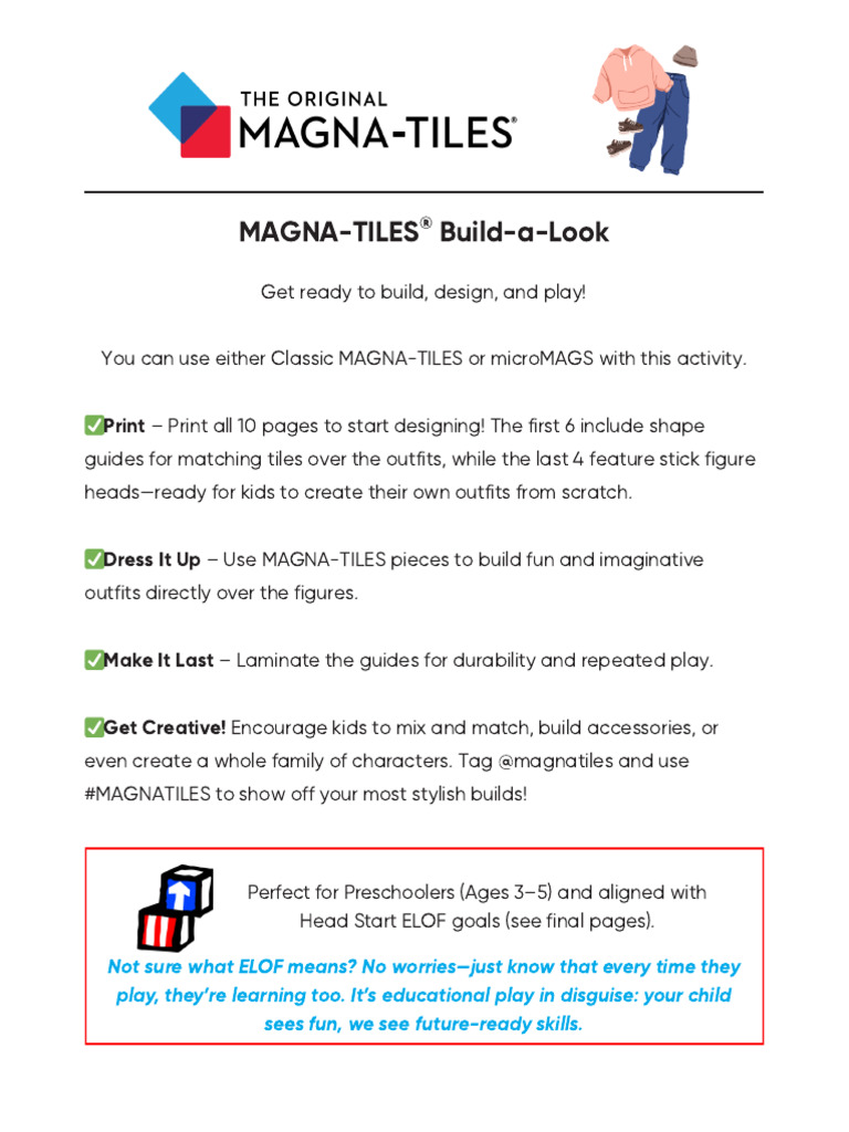 MAGNA-TILES Build A Look BW | PDF