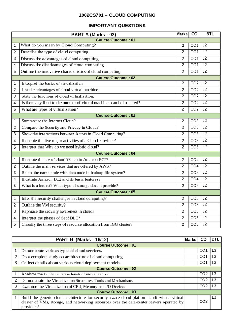Cloud Computing Key Questions & Concepts | PDF | Cloud Computing ...