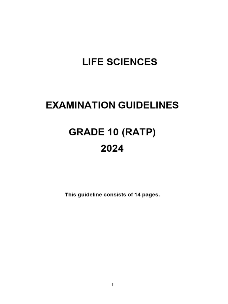Gr 10 Exam Guidelines RATP | PDF | Circulatory System | Atrium (Heart)