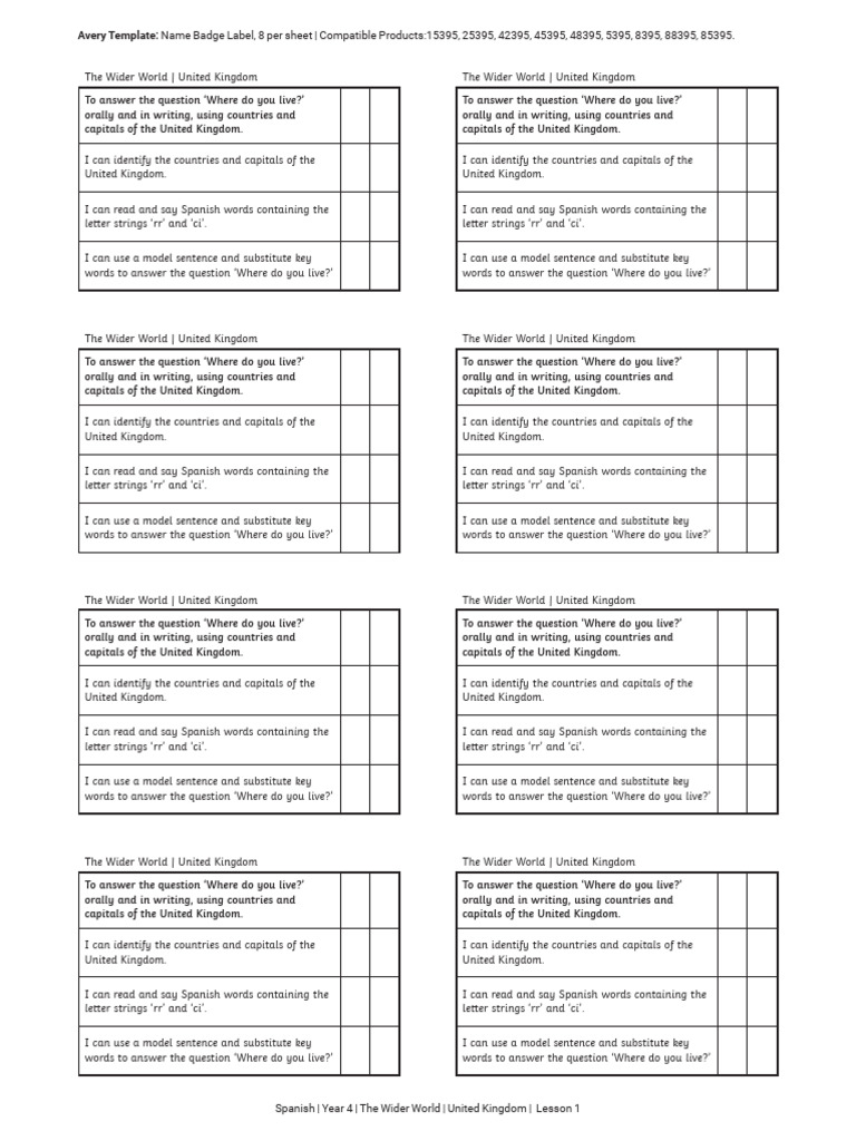 Success Criteria Grid - United Kingdom | PDF