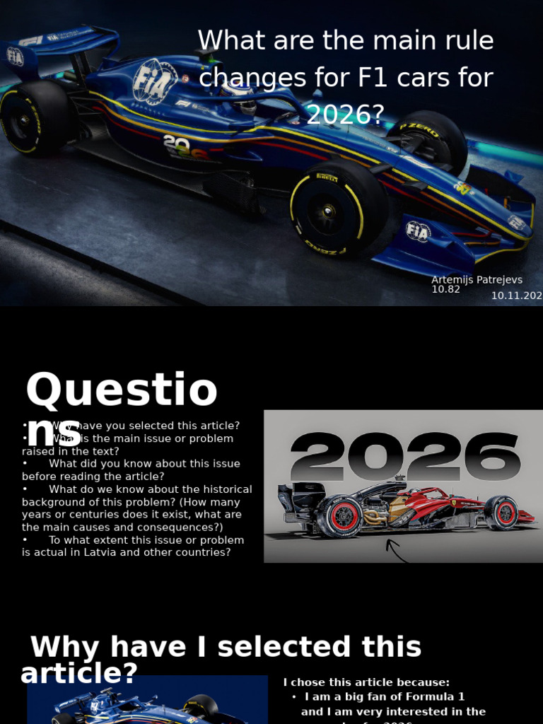 F1 2026 Rule Changes Explained | PDF