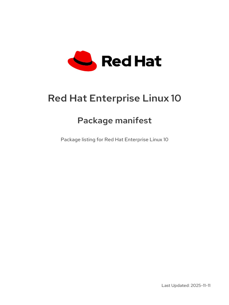 Red Hat Enterprise Linux 10 Package Manifest en US | PDF | Software ...
