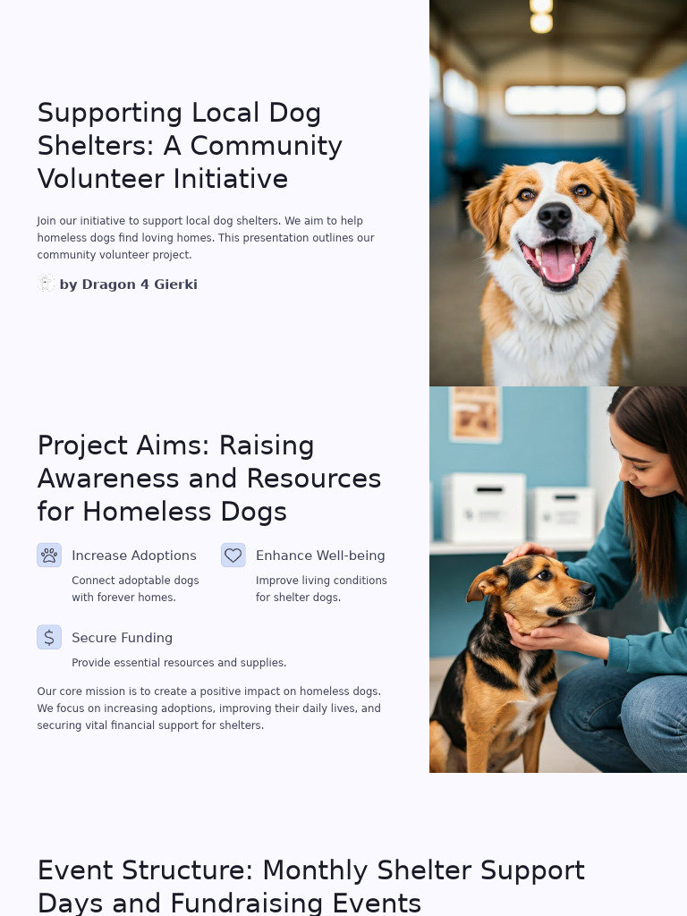 Supporting Local Dog Shelters a Community Volunteer Initiative | PDF ...