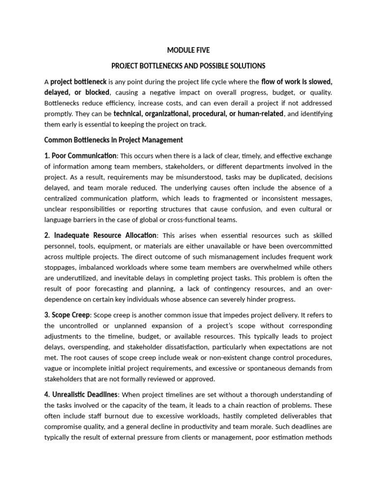 Module Five | PDF | Risk | Project Management