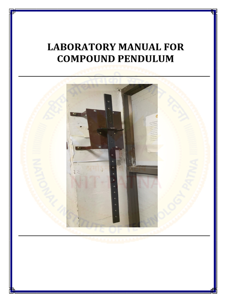 Compound Pendulum Final Edition | PDF | Rotation Around A Fixed Axis | Pendulum