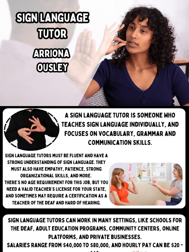 Sign Language Tutor Presentation - A3 | PDF