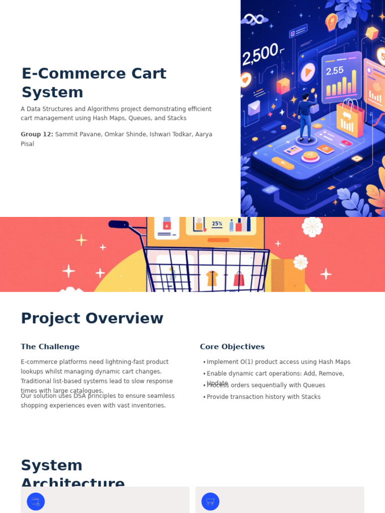 E-Commerce Cart System with DSA Techniques | PDF | Queue (Abstract Data ...