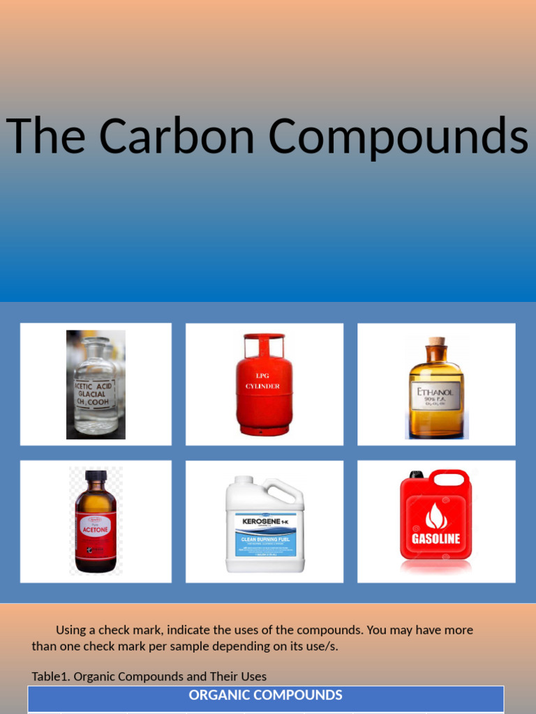 Carbon Compounds | PDF | Hydrocarbons | Alkane