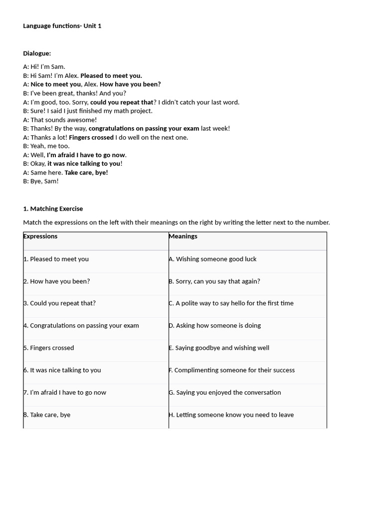 Language Functions | PDF