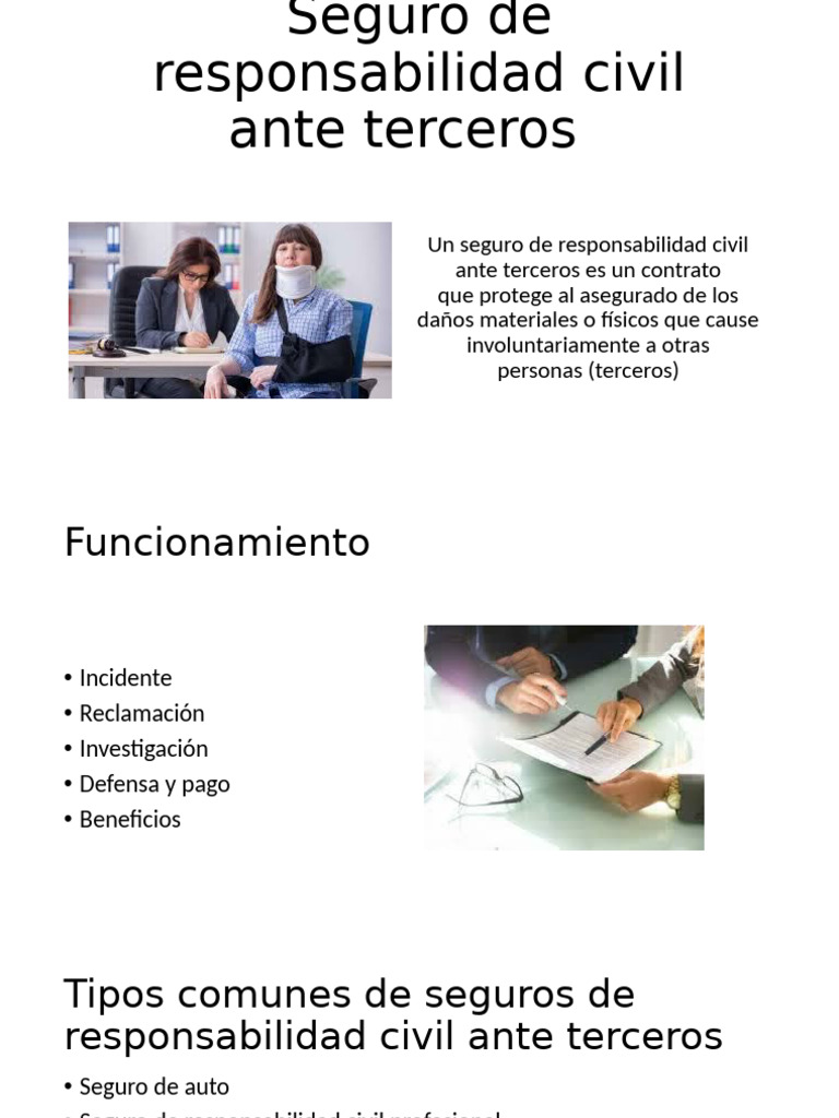 Seguro de Responsabilidad Civil ante Terceros | PDF
