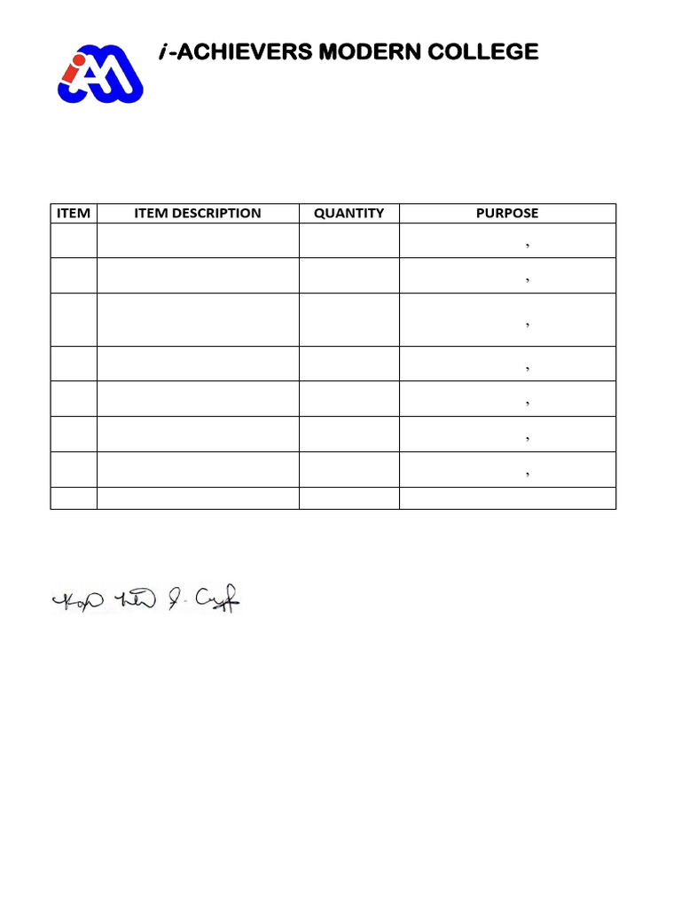Request Form 1st | PDF