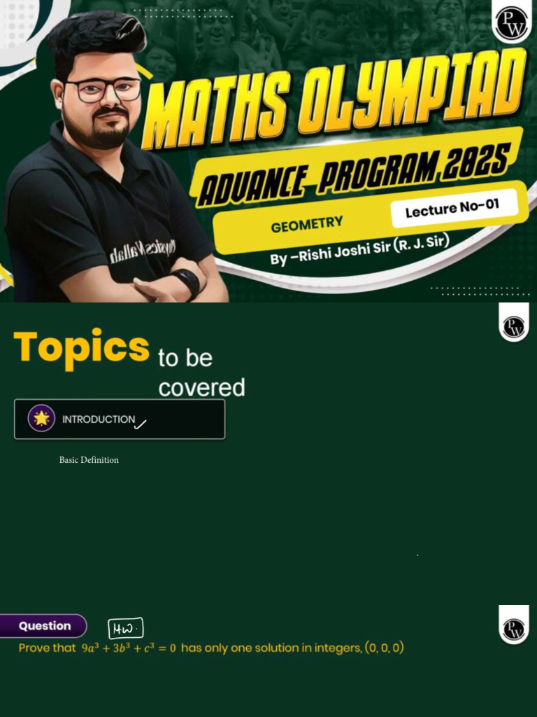 Geometry 01 Class Notes | PDF