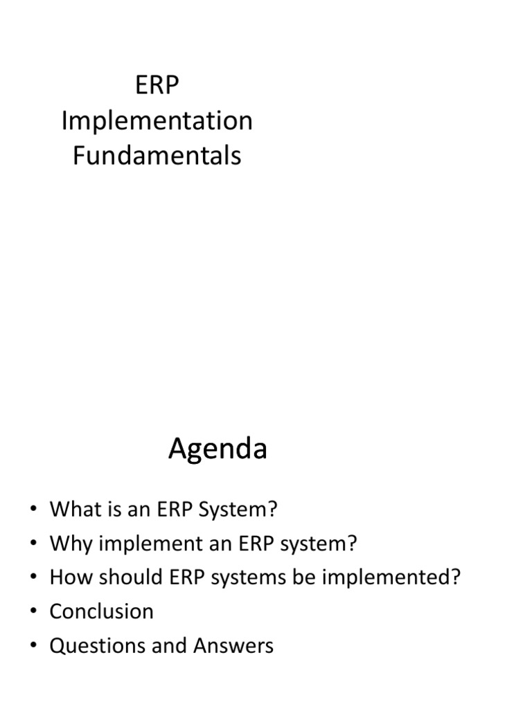 ERP System Implementation Overview | PDF | Business