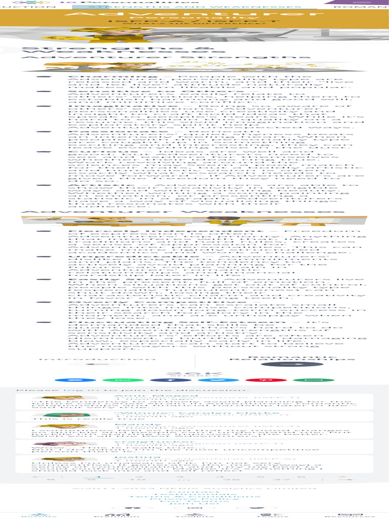 Strengths & Weaknesses Adventurer (ISFP) Personality 16Personalities ...