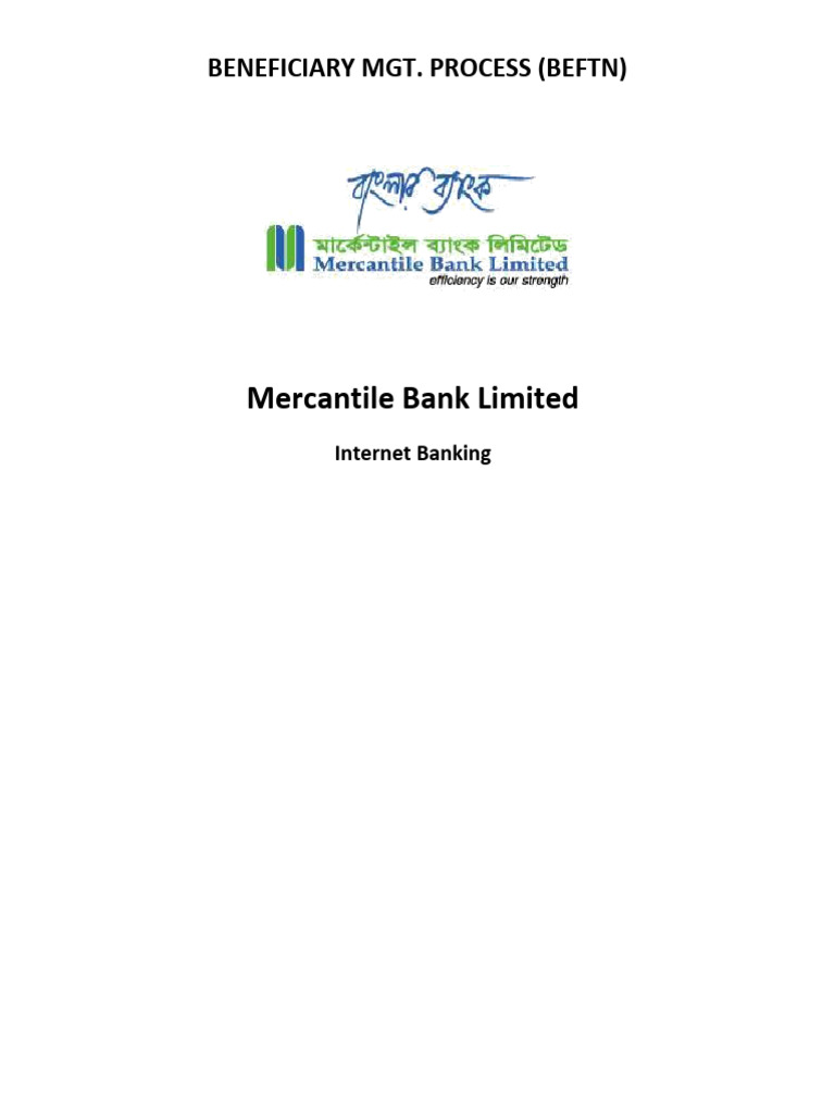 IB Manual - Beneficiary Mgt. BEFTN | PDF