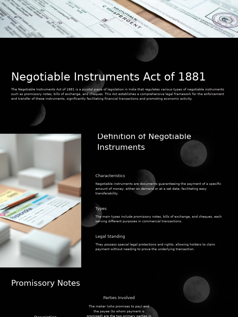 Negotiable Instruments Act Of... | PDF | Negotiable Instrument | Cheque