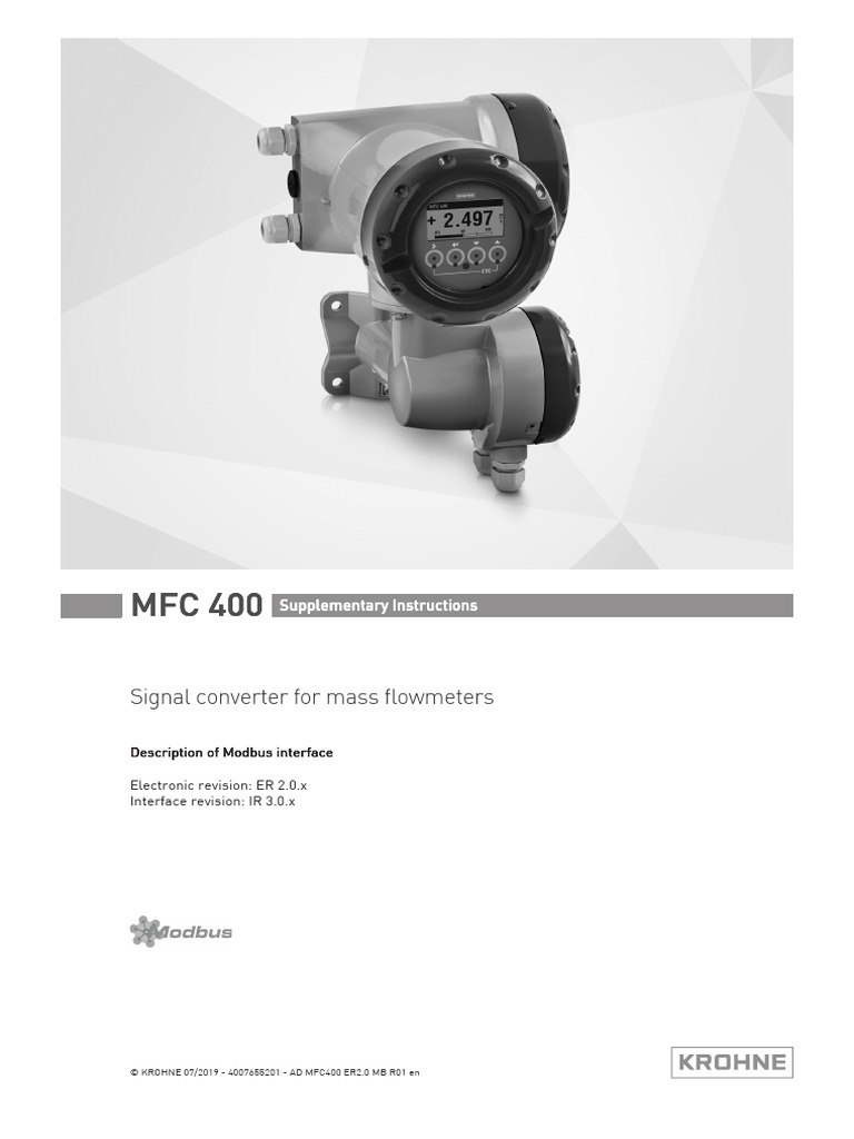 Mfc-400-Modbus Registers | PDF | Electrical Engineering | Computer Architecture