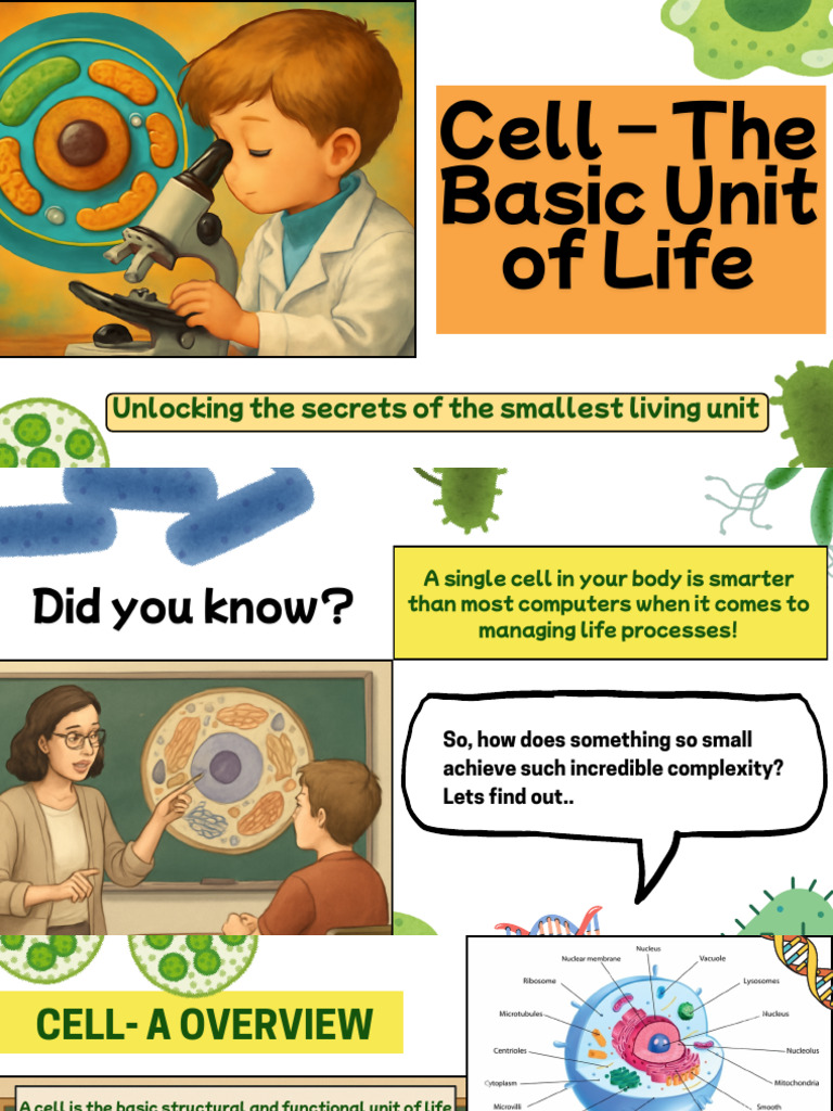 Cell – the Basic Unit of Life | PDF | Cell (Biology) | Organelle