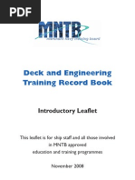 On Board Training Record Book For Deck Cadets | PDF | Water Transport ...