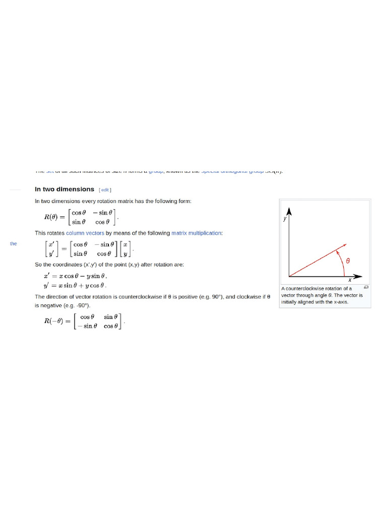 Rotation Matrix | PDF