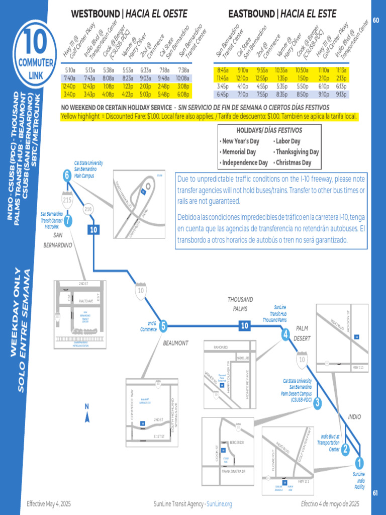 Sunline Route - 10 | PDF | Public Transport | Transport