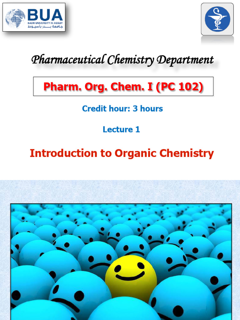 Pharm Org Chem Lecture 1 Introduction BUA Fall 2025 | PDF | Chemical Bond | Ion