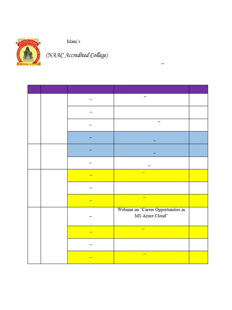 Hybrid Mode Lecture Schedule-1 | PDF | Computing
