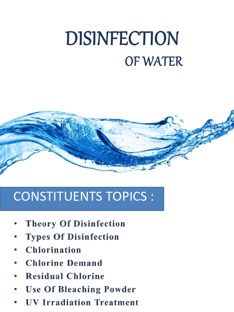 Water Disinfection Methods Explained | PDF | Water Purification ...