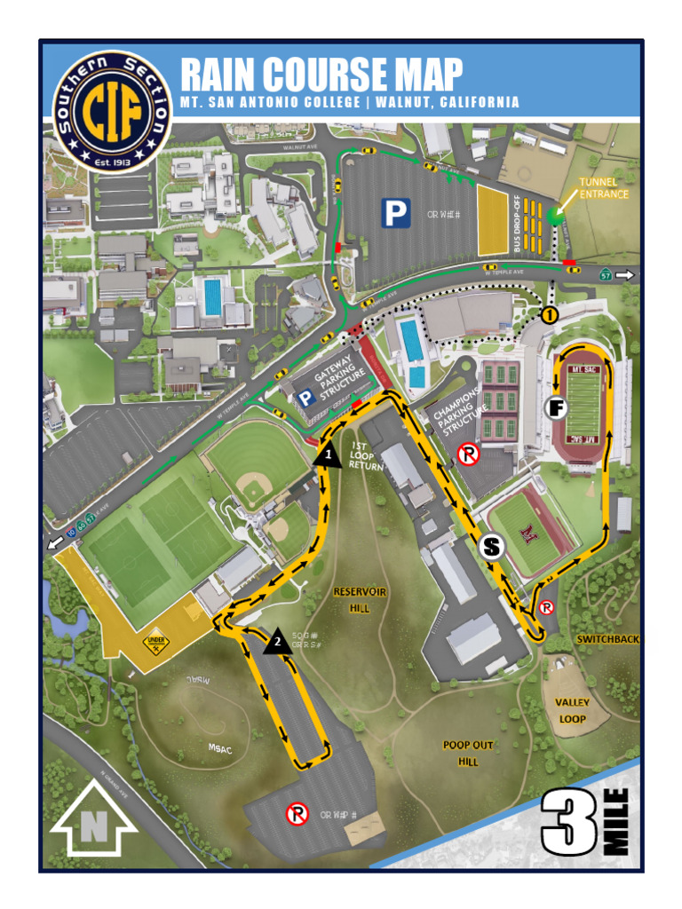 Mt. SAC XC Rain Course Map 2025 | PDF
