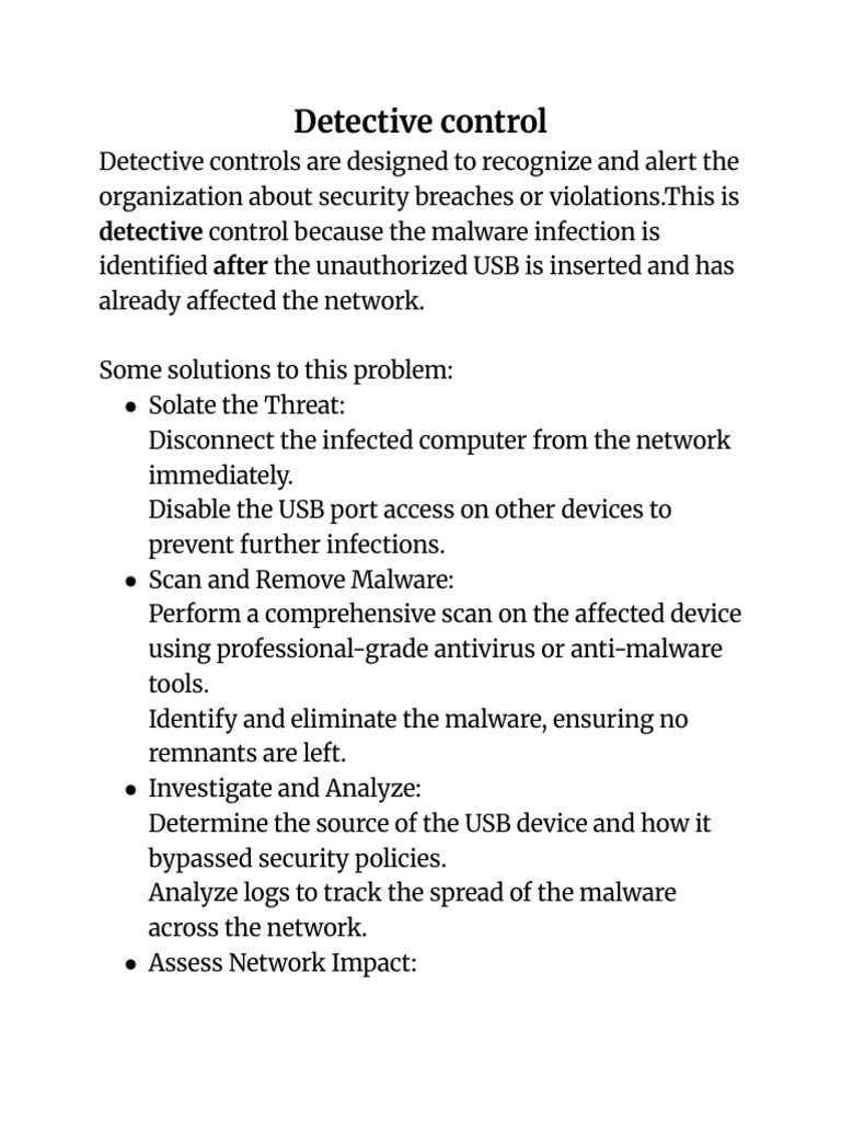 Detective Control | PDF