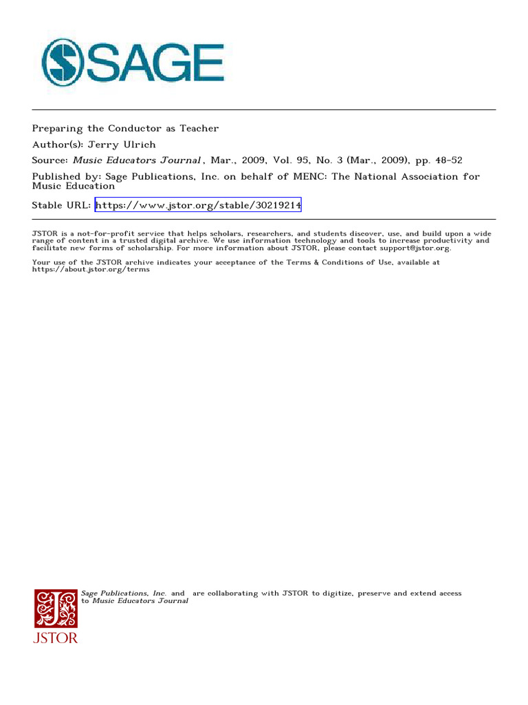 Conductor Training for Music Educators | PDF | Conducting | Performing Arts