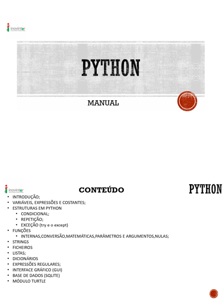 Manual Completo de Python: Estruturas e Funções | PDF | Python ...