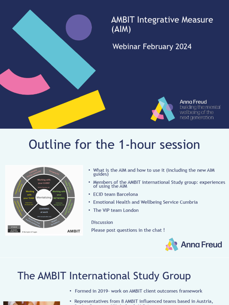 AMBIT Integrative Measure Webinar 2024 | PDF | Spreadsheet | Mental Health