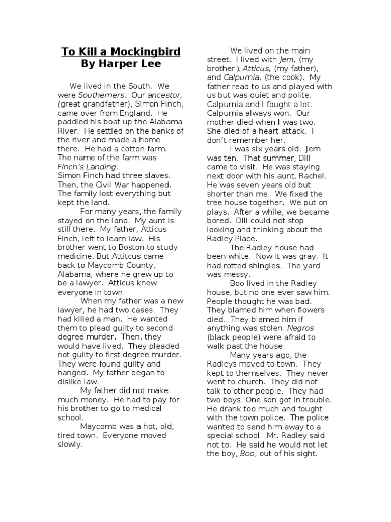 To Kill A Mockingbird | PDF | To Kill A Mockingbird | Violence