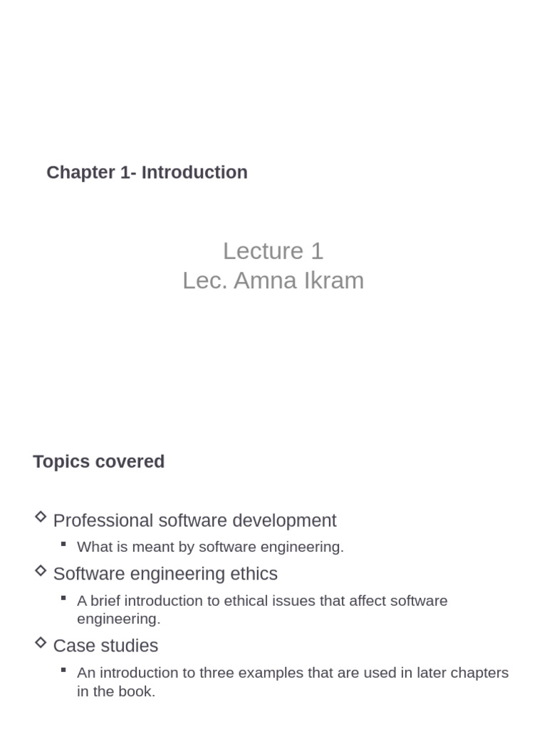 Lec 1 | PDF | Software | System